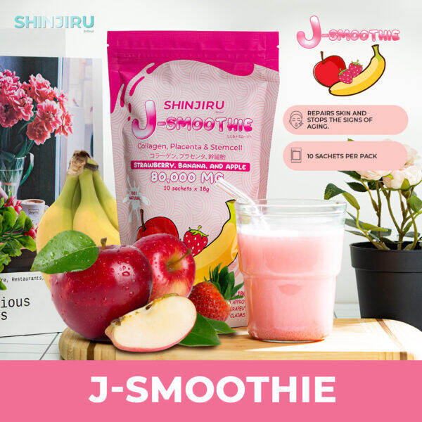 Shinjiru J-Smoothie Collagen Placenta Stemcell Smoothie Drink Mix (10 ...