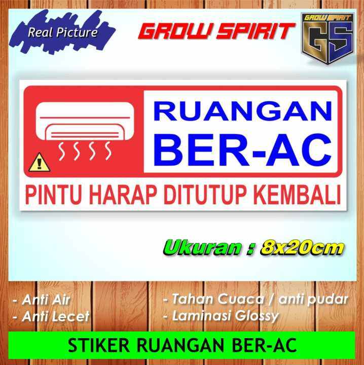 Stiker ruangan ber AC sticker harap tutup pintu kembali | Lazada Indonesia