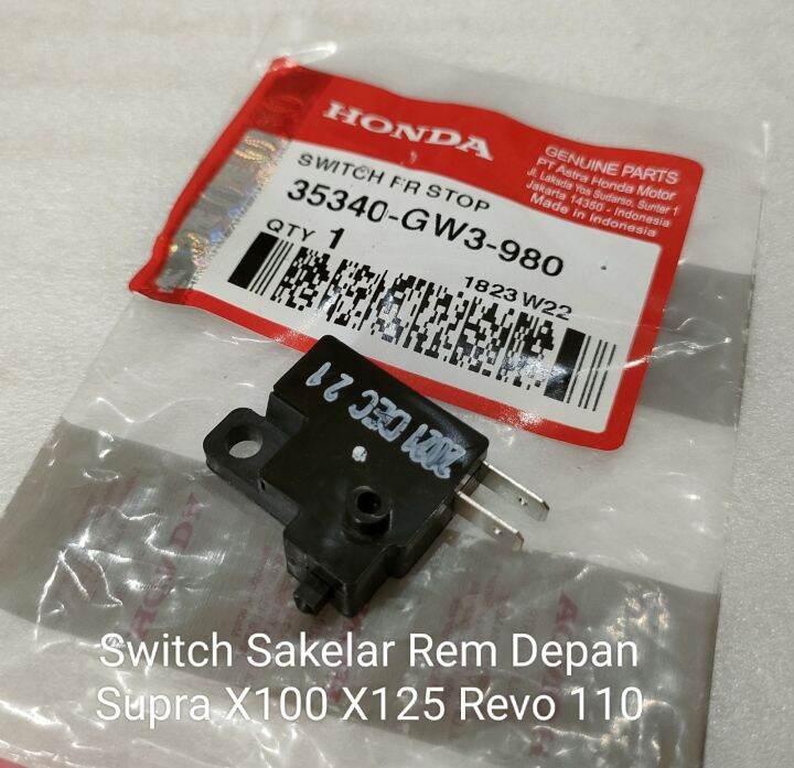 Switch Sakelar Rem Depan Supra X100 X125 Revo 110 Ori AHM 35340-GW3-980 ...