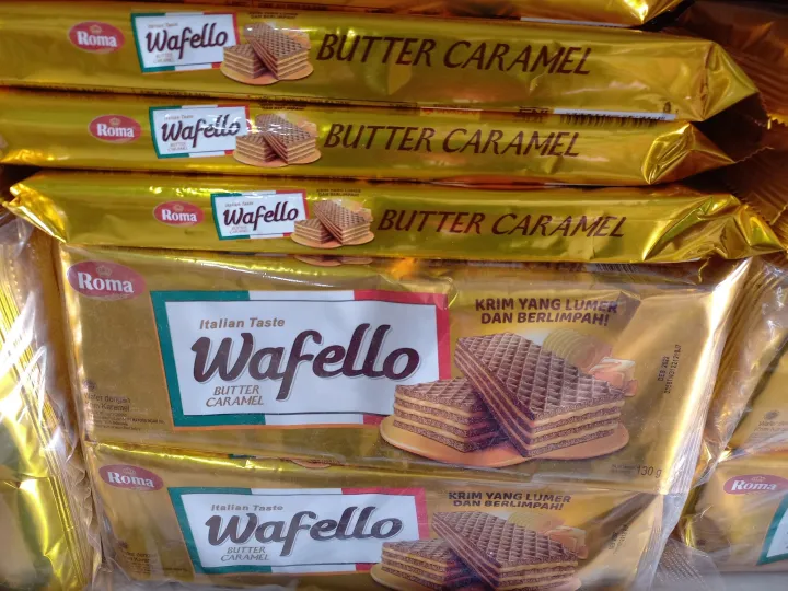 Wafer Wafello Butter Caramel 130 Gram 1 kardus | Lazada Indonesia