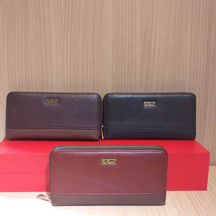 Kickers Leather Long Zip Wallet 1KIC-0087 | Lazada