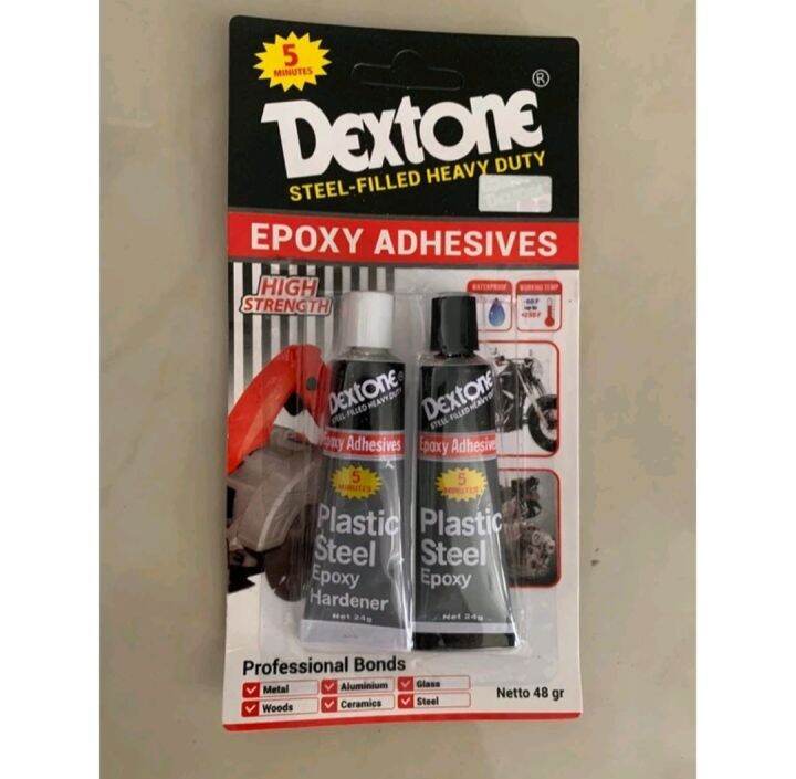 Lem Besi Lem Serbaguna Dextone 48 gr (besar) Plastic steel Epoxy ...