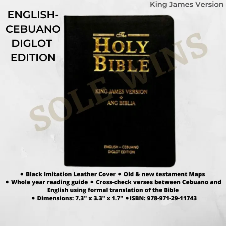 SOLE WINS - 8" x 5.2" x 1.3"KJV ENGLISH/CEBUANO DIGLOT BIBLE | Lazada PH