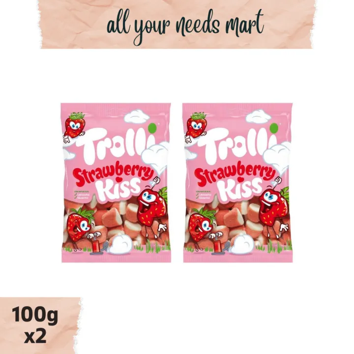 Trolli ♡ Strawberry Kiss Gummy Candy 100g x2 | Lazada PH