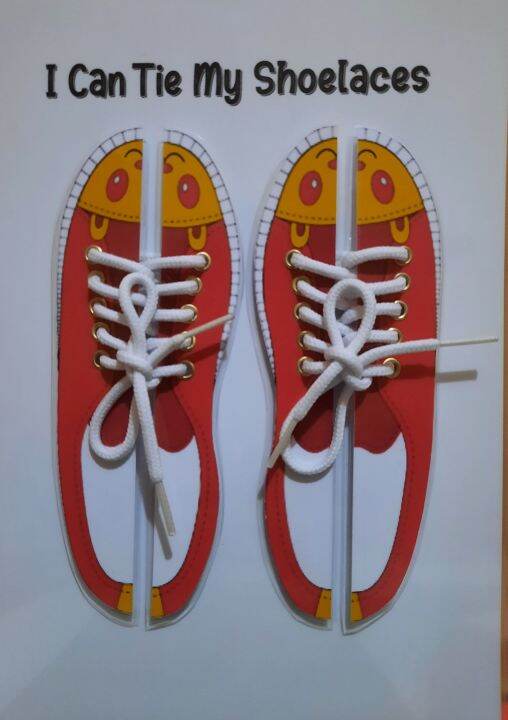 Laminated Learning Materials Shoe lacing card activity for toddlers and ...