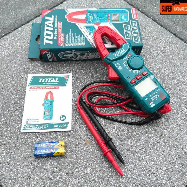 Total แคลมป์แอมป์มิเตอร์ DIGITAL AC CLAMP METER AC200A รุ่น TMT 42002 ...
