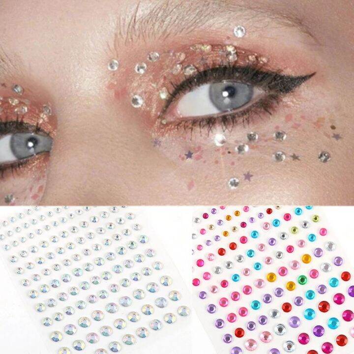Mixed Size Eye Body Face Diamonds Jewels Stickers Self Adhesive Fake ...