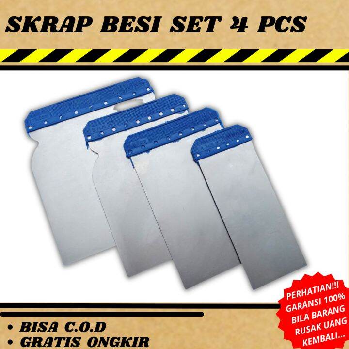 [4 PCS] Kape Kapi Scrapper Skrap Sekrap Dempul Tembok Gypsum Besi ...