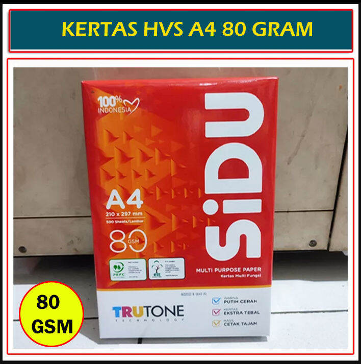 Kertas A4 80 Gram Per 100 Lembar SIDU | Lazada Indonesia