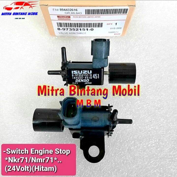 Switch Engine Stop Switch Pembunuh Isuzu Elf NKR71 NMR71 Hitam 24V ...