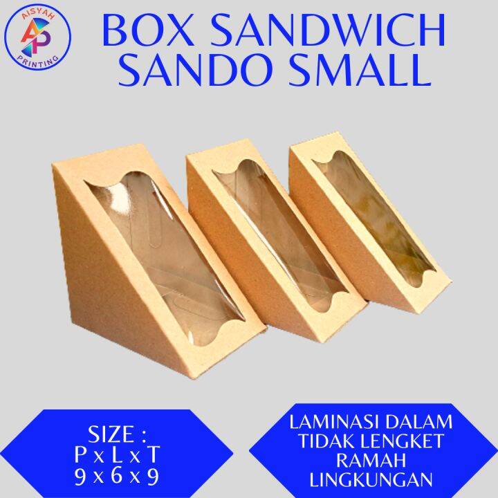 ( isi 25pcs ) box sandwich / kardus sandwich segitiga / box sandwich ...