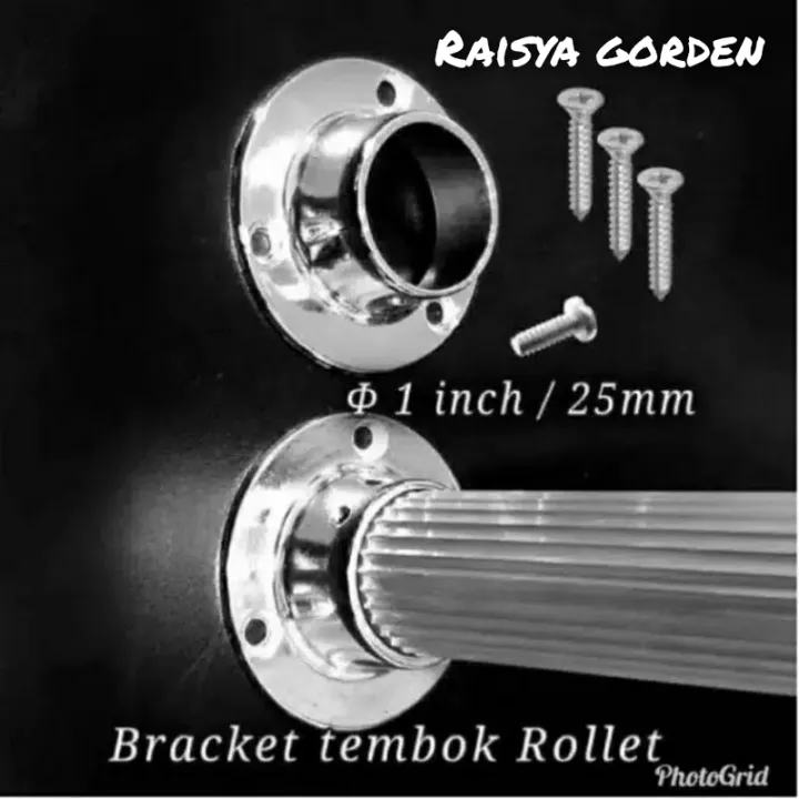 Bracket tembok penyangga ujung batang gorden | Lazada Indonesia