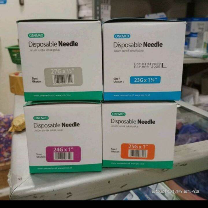 Needle Disposable 1box Isi 100 Onemed | Lazada Indonesia