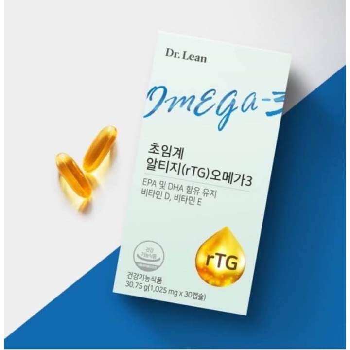 🇰🇷📣พร้อมส่งน้ำมันปลาแบรนด์DR.Leanสูตรพิเศษที่มีโอเมก้า3 DHA วิตามินD,E ...