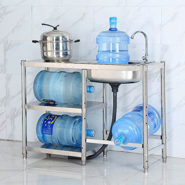 Sink Faucet Shelf Kitchen Sink Stand Rack Floor-to-ceiling Bracket Sink ...