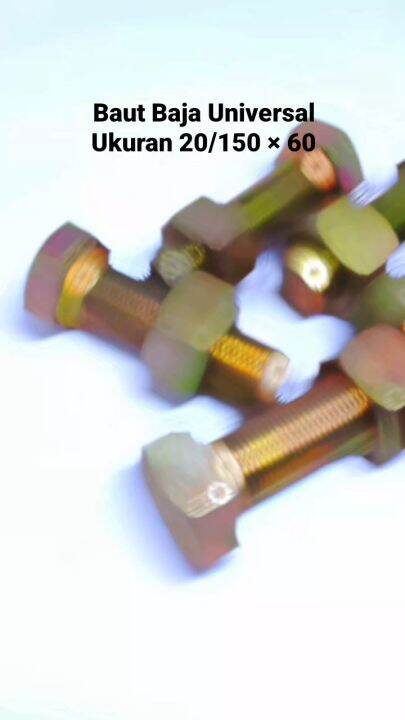 Produk Baut Baja Ukuran 20/150 x 60 mm Warna Kuning Bahan Besi Mur Baja ...