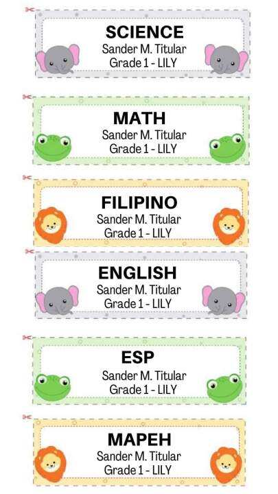SUBJECT LABEL STICKER FOR NOTEBOOK (20PCS)PAKI PM ANG DETAILS | Lazada PH