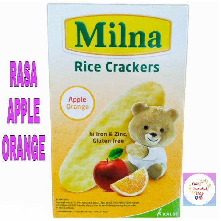 Milna Rice Crackers Apple Orange | Lazada Indonesia