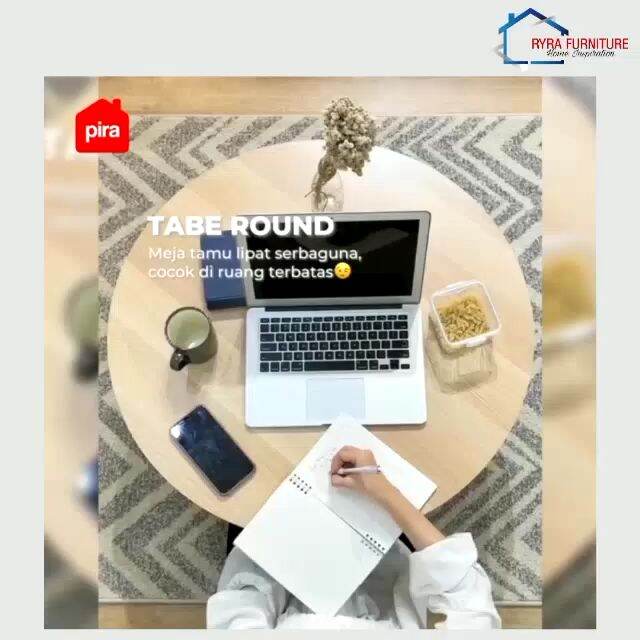 MEJA TAMU LIPAT BUNDAR/MEJA BELAJAR LIPAT/MEJA BELAJAR LESEHAN/MEJA ...