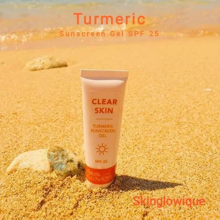 TURMERIC SUNSCREEN GEL SPF 25 ( 30 ml ) CLEAR SKIN BY SKIN GLOWIQUE ...