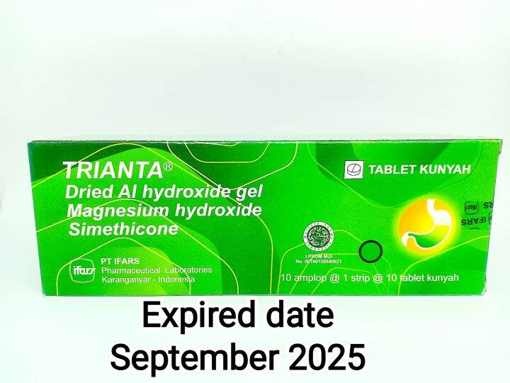 TRIANTA BOX ISI 100 OBAT MAAG ,KEMBUNG DAN NYERI LAMBUNG | Lazada Indonesia