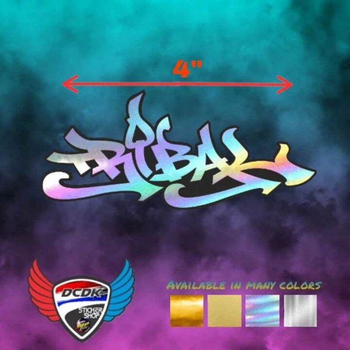 TRIBAL LOGO STICKER FOR MOTORCYCLE TWO LAYER MACHINE CUT WATERPROOF ...