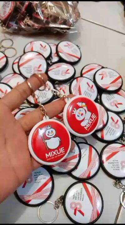 GANTUNGAN KUNCI KARAKTER MIXUE VIRAL LUCU SOUVENIR GANCI BULAT CUSTOM 2 ...