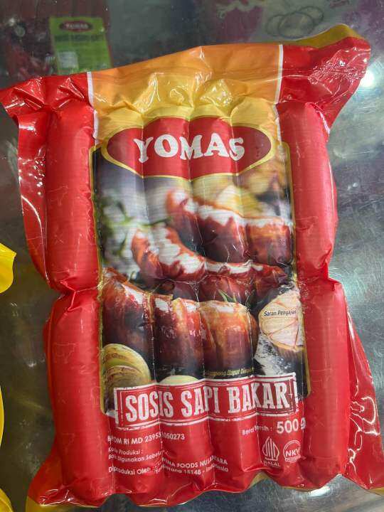 Sosis Bakar Sapi Yomas isi 7/mini isi 12/ Sosis bakar Sapi lada hitam ...