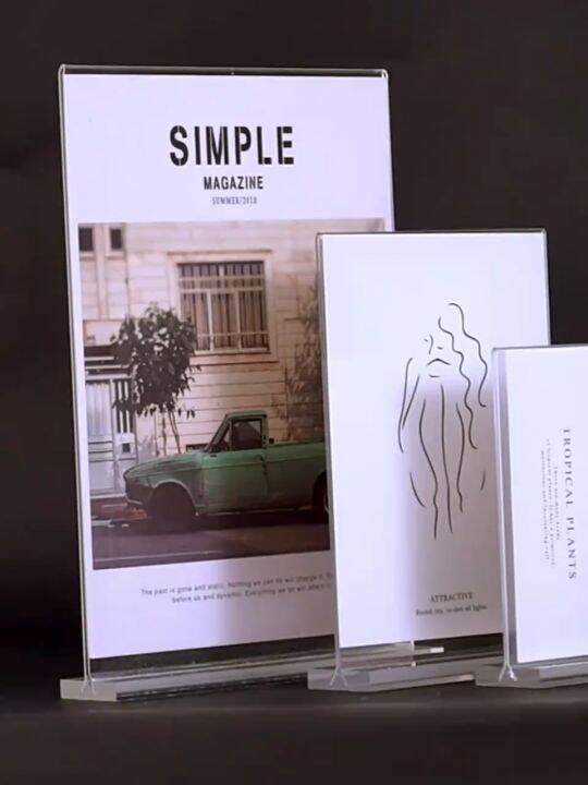 A4/A6 acrylic display rack double-sided transparent menu billboard T ...