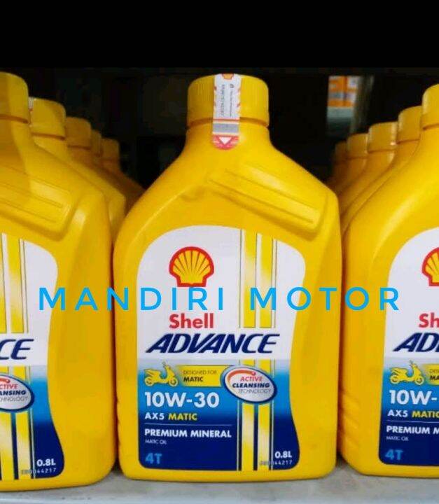 Oli Shell Advance AX5 Matic 10W 30 Oli Motor Matic Original Asli Shell ...