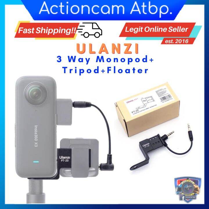 Insta360 ONE X2 X3 RODE Wireless GO Ulanzi PT-20 Invisible Mic Cold ...