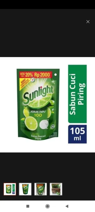 sunlight 2000 sabun cuci piring (90ml) | Lazada Indonesia