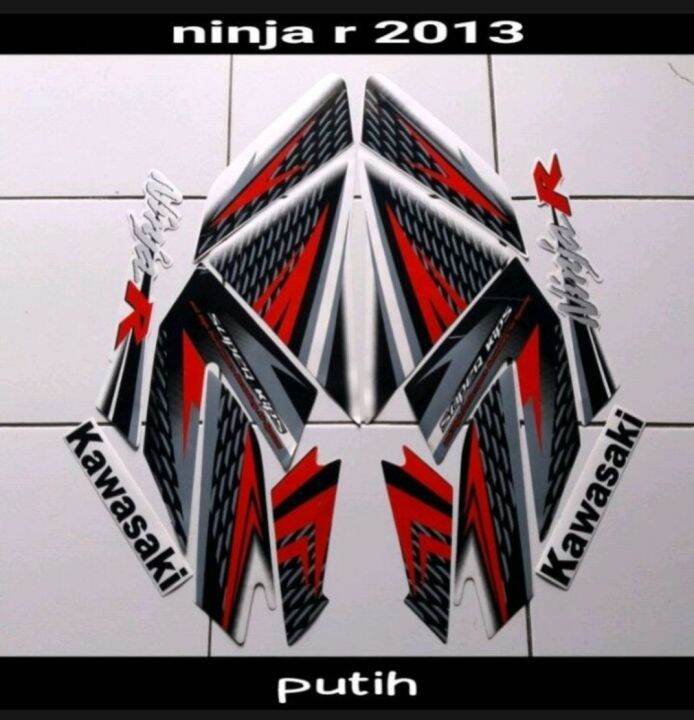 STIKER STRIPING LIS BODY NINJA R 2013 FULL PUTIH STANDAR | Lazada Indonesia
