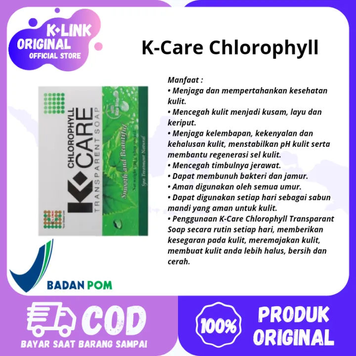 K-LINK K CHLOROPHYLL CARE TRANSPARENT SOAP SABUN K-LINK SABUN WAJAH KLINK | Lazada Indonesia