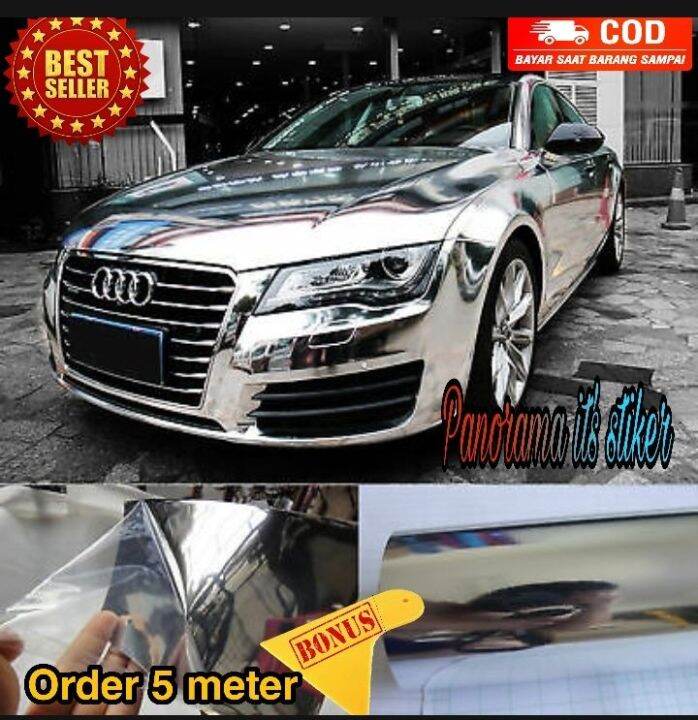 SKOTLET STICKER MOTOR WARNA CROM SILVER SCOTLIGHT MOTOR SILVER CHROME ...