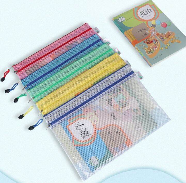 386 - Map A4 transparant 2resleting PVC TEBAL / Map A4 zipper bag (6pcs ...