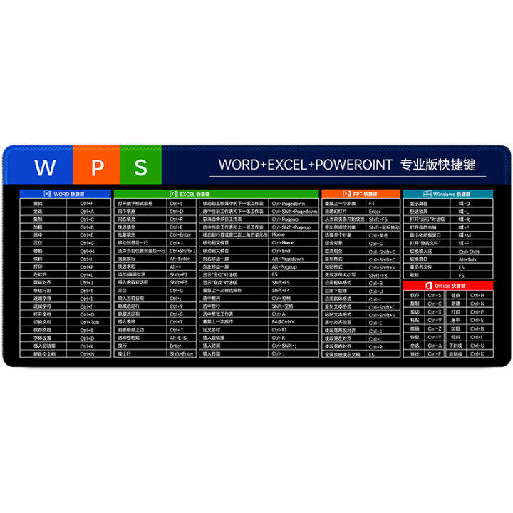 New Office Shortcut Key Mouse Pad Extra Large Computer Keyboard Ps