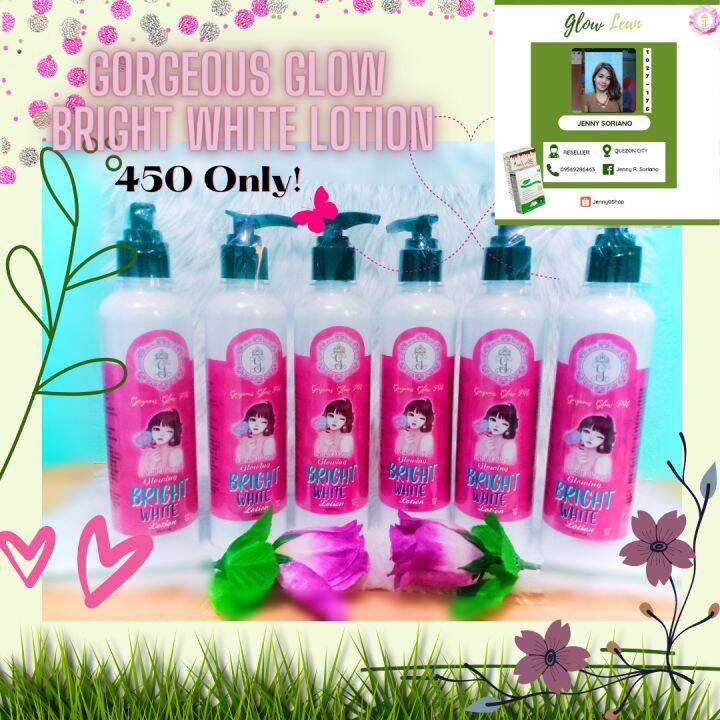 Gorgeous Glow Bright White Lotion Original 250ml (SPF50) with Freebies ...