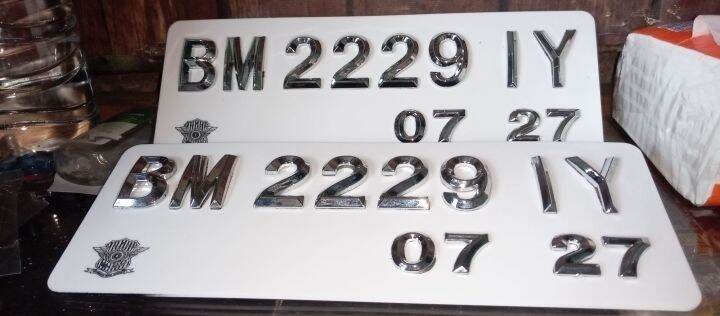 Plat Nomor MotorAksesoris Eksterior Motor Plat Motor Chrome Otomotif ...