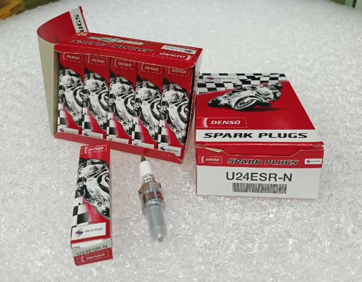 ( 1กล่อง / 10หัว ) หัวเทียนDENSO U24ESR-N เกลียวยาวมอเตอร์ไซค์ 4 จังหวะ ...