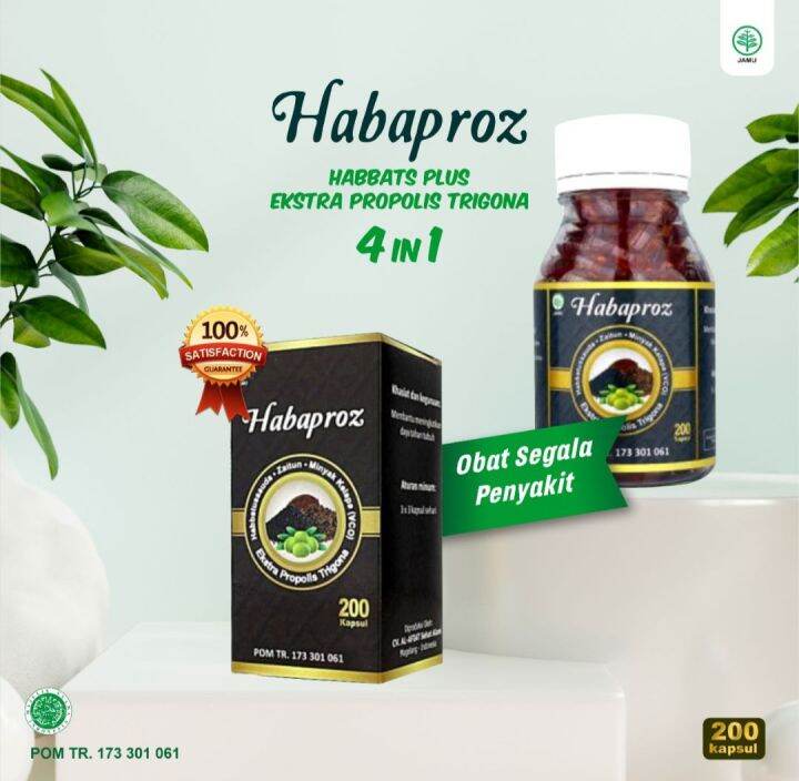 Habaproz Habbatussauda 4 in 1 isi 200 Kapsul,Obat Herbal Untuk Berbagai ...