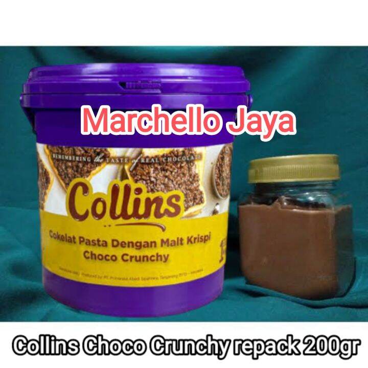 Collins Choco Malt Chrunchy repack jar 200gr selai coklat dengan ...
