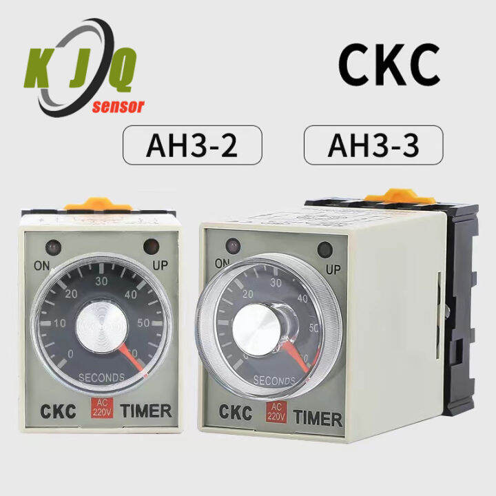 New CKC Time Relay Timer AH3-2 AH3-3 DC24V AC220V AC380V Power-on Delay Relay 1S 3S 6S 10S 30S ...