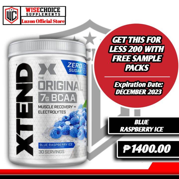 SCIVATION XTEND 30 SERVINGS BLUE RASPBERRY ICE LESS 200 EXPIRATION DECEMBER 2023 | Lazada PH