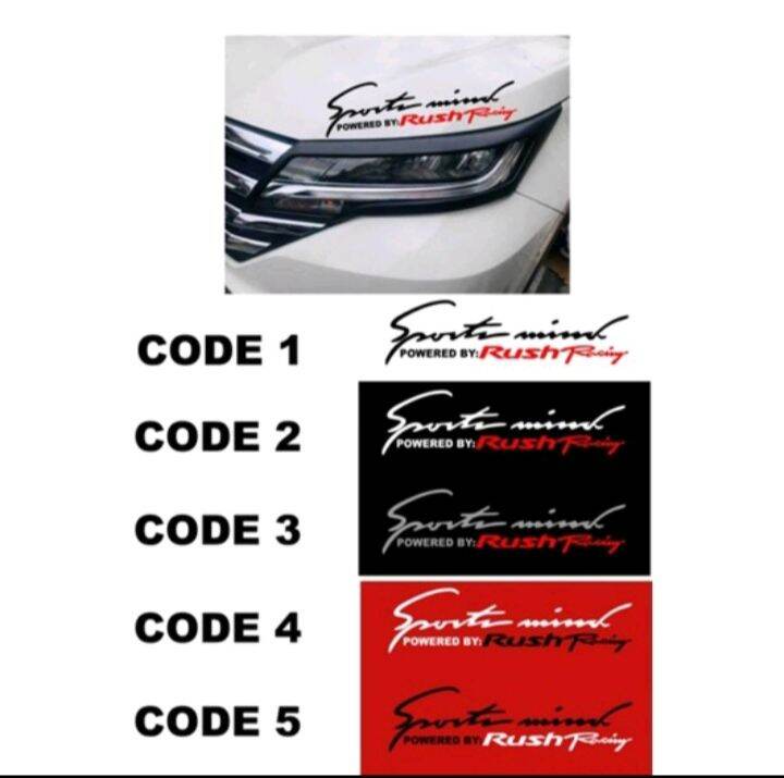 Toyota Rush Hood Sticker Sports Mind Racing Design | Lazada PH