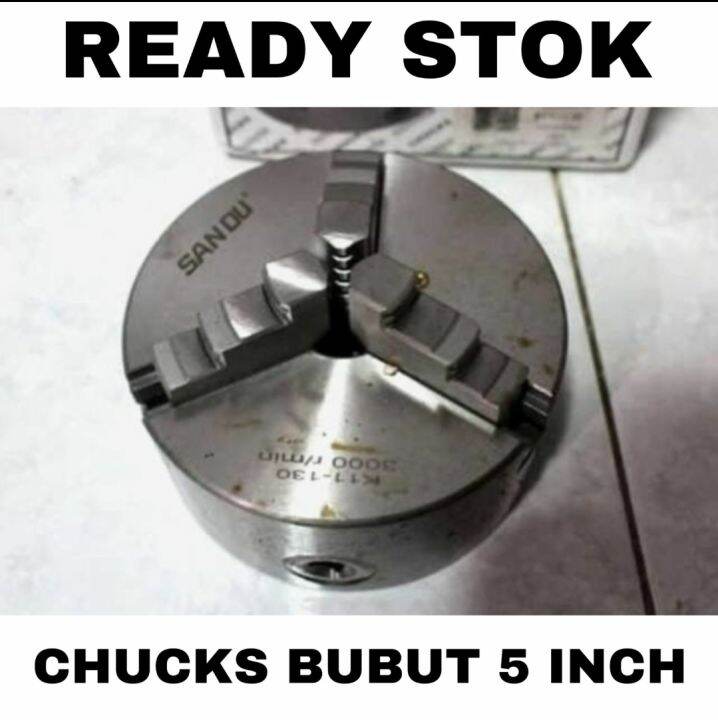 chuck bubut 5 inch 3 jaw mesin bubut | Lazada Indonesia