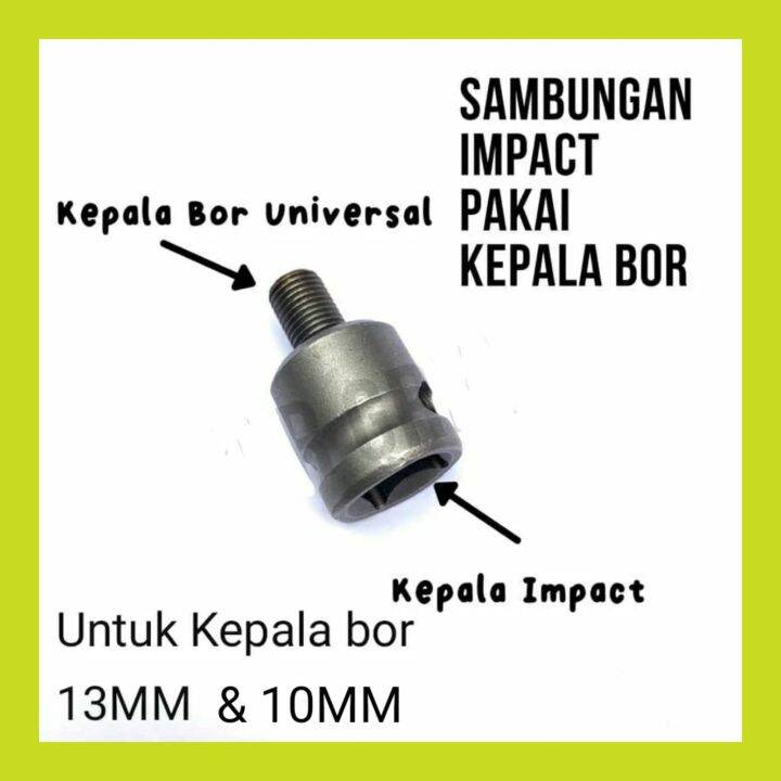 adaptor impact ukuran 1/2 ke bor sambungan impact pembuka baut supaya ...