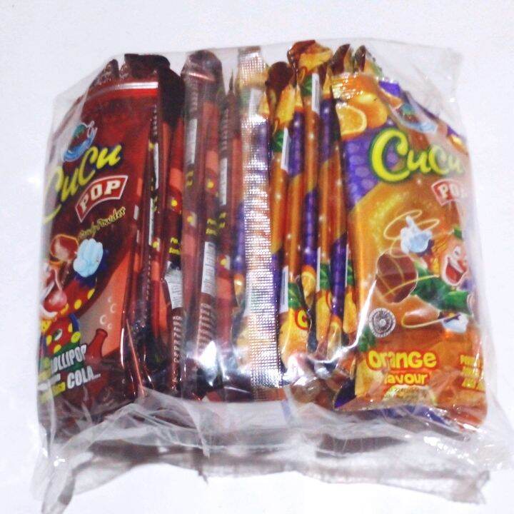 Permen cucu pop permen lolipop dengan serbuk aneka rasa. | Lazada Indonesia