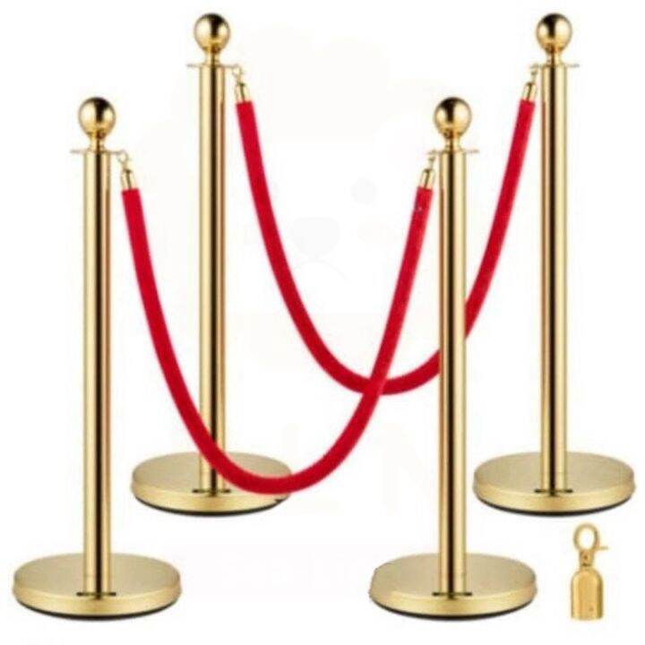 【Local shipment】Gold Pole Queue Stand 1.5 meter velvet rope crowd ...