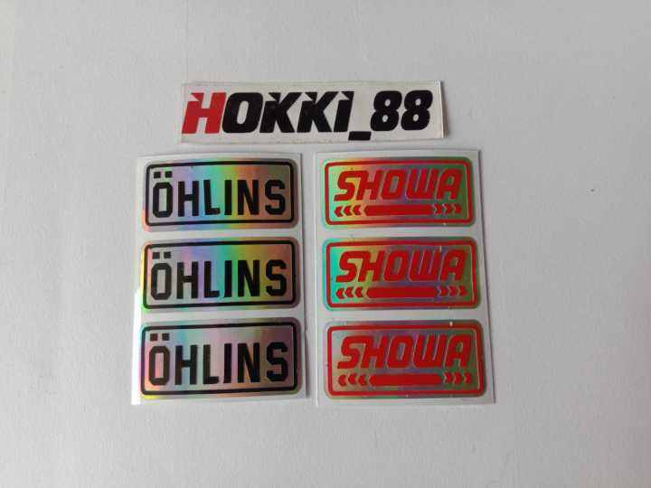 Stiker sticker shock motor ohlins showa stiker shock cutting viral ...